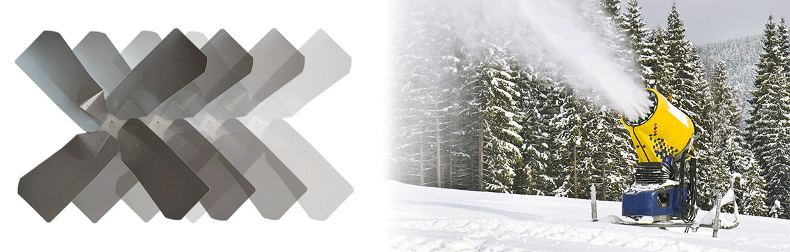 Air Turbine Propeller Supplies Fans to the Snow Making Industry